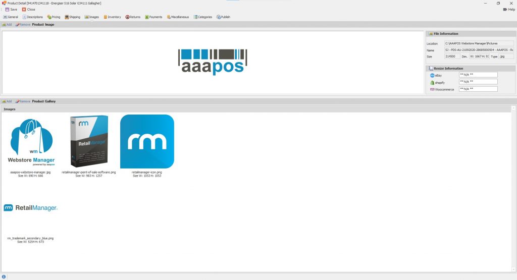 AAAPOS Webstore Manager - AAAPOS